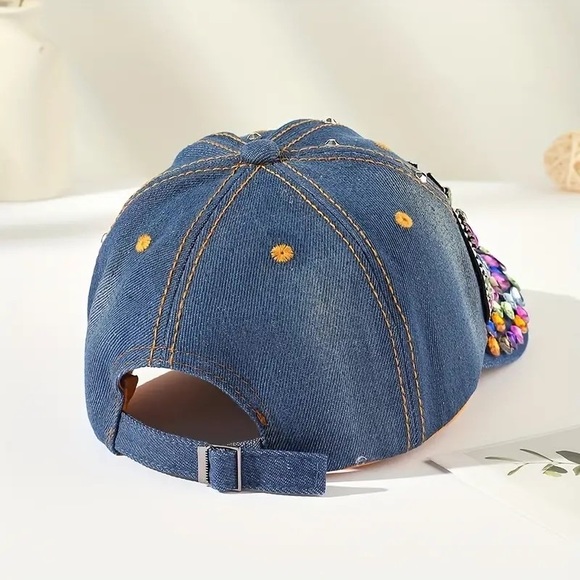 bling bling queen cap | Accessories | Rhinestone Bling Bling Demin ...